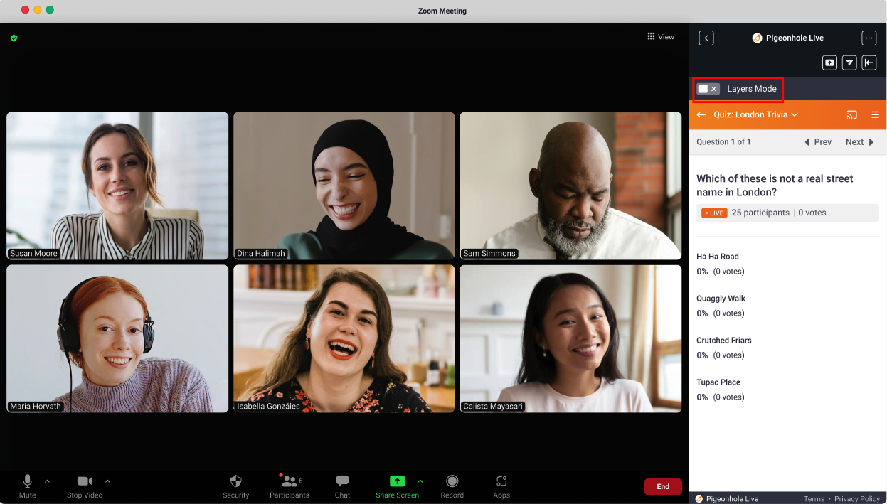 Zoom Layers Mode for Quiz – Help Centre