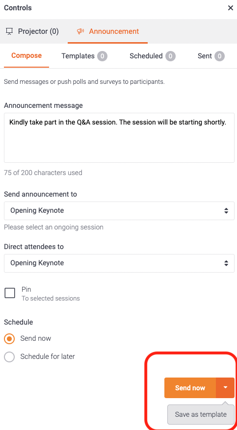 Creating Announcement Templates – Help Centre
