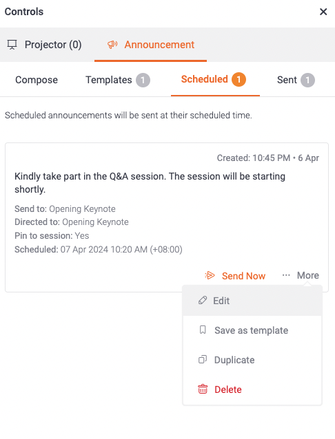 Creating Announcement Templates – Help Centre
