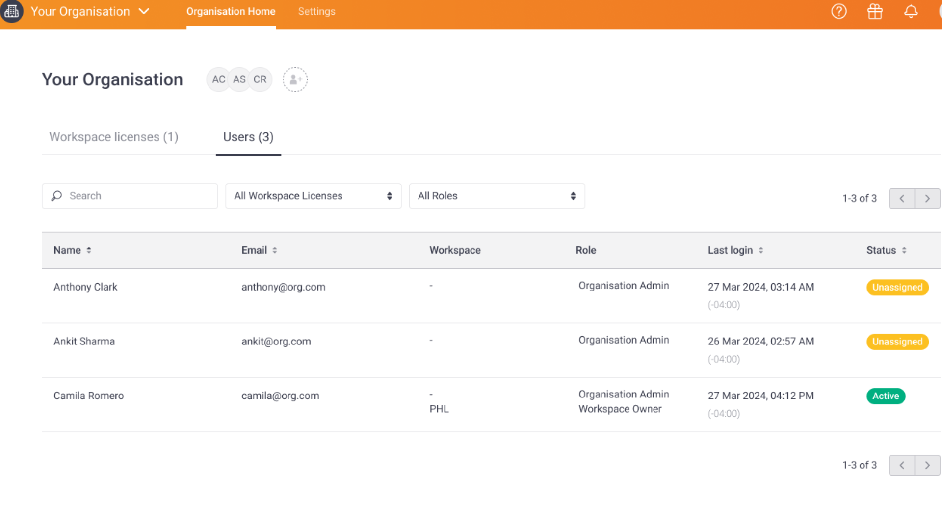 Get an overview of your organisation using Organisation Home – Help Centre
